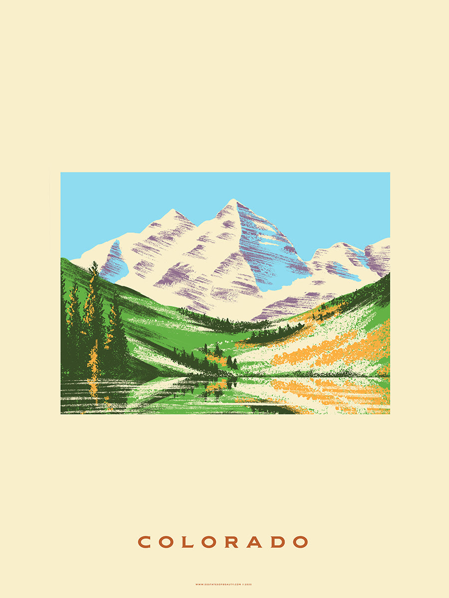 Vintage Colorado Mountains Vintage Colorado Wall Art, Mount Of The