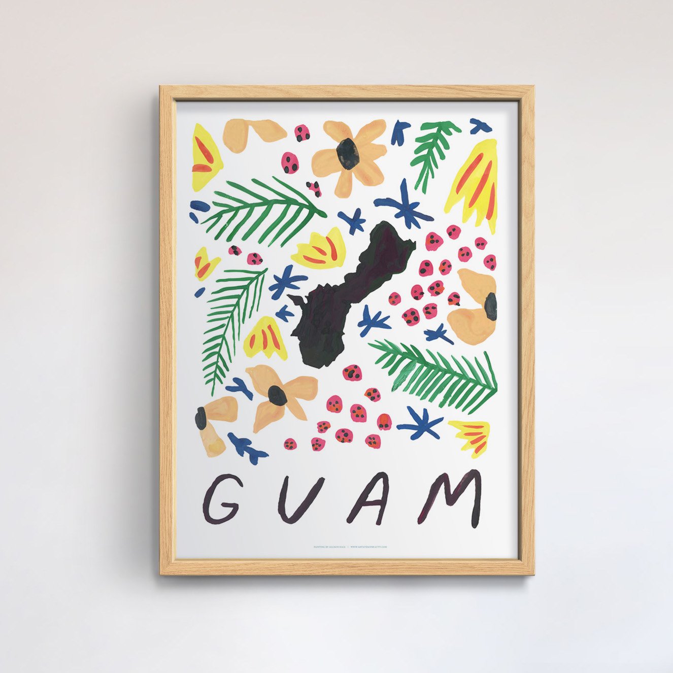 Guam American Gouache Print - 50 States of Beauty