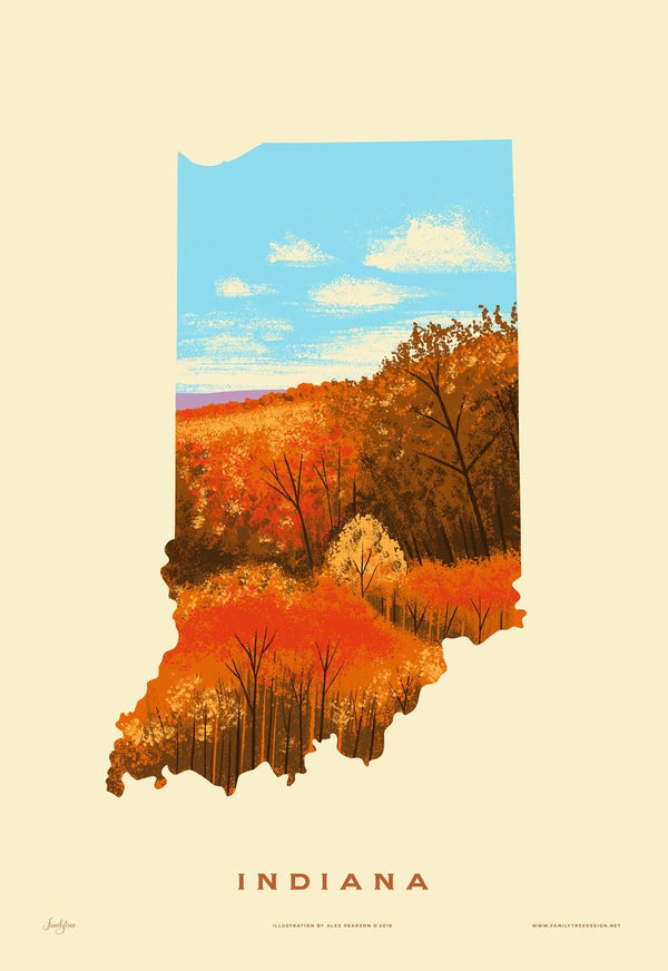 Indiana Print - 50 States of Beauty