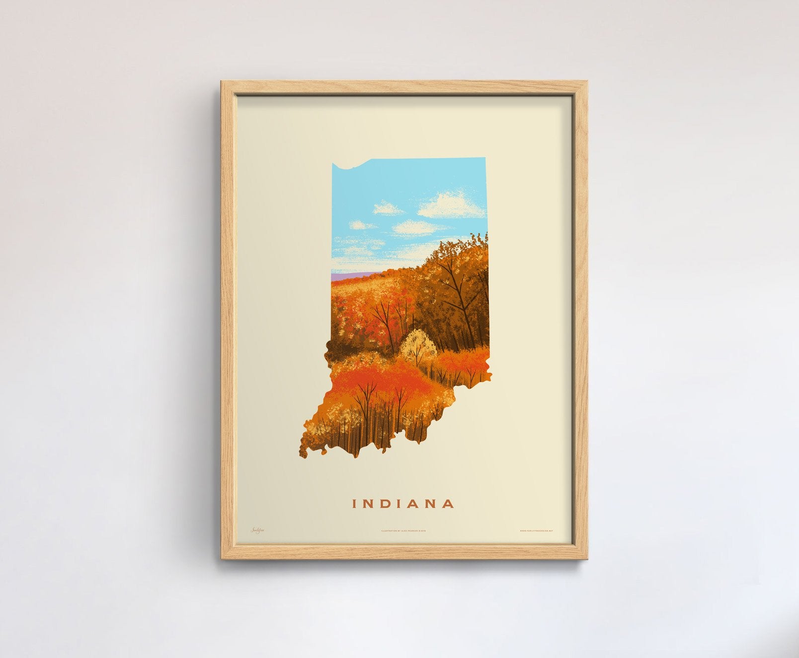 Indiana Print - 50 States of Beauty
